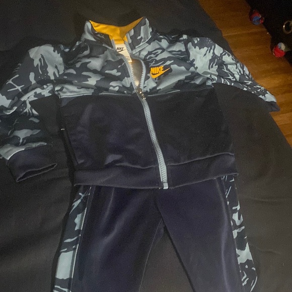 Nike | Matching Sets | Nike Tracksuit 24months Bluecamoyellow | Poshmark